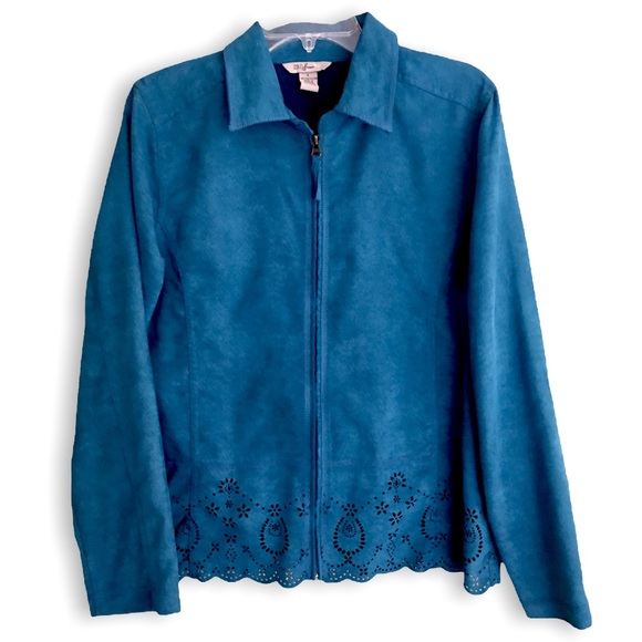 IB Diffusion | Jackets & Coats | Ib Diffusion Blue Faux Suedeultrasuede ...